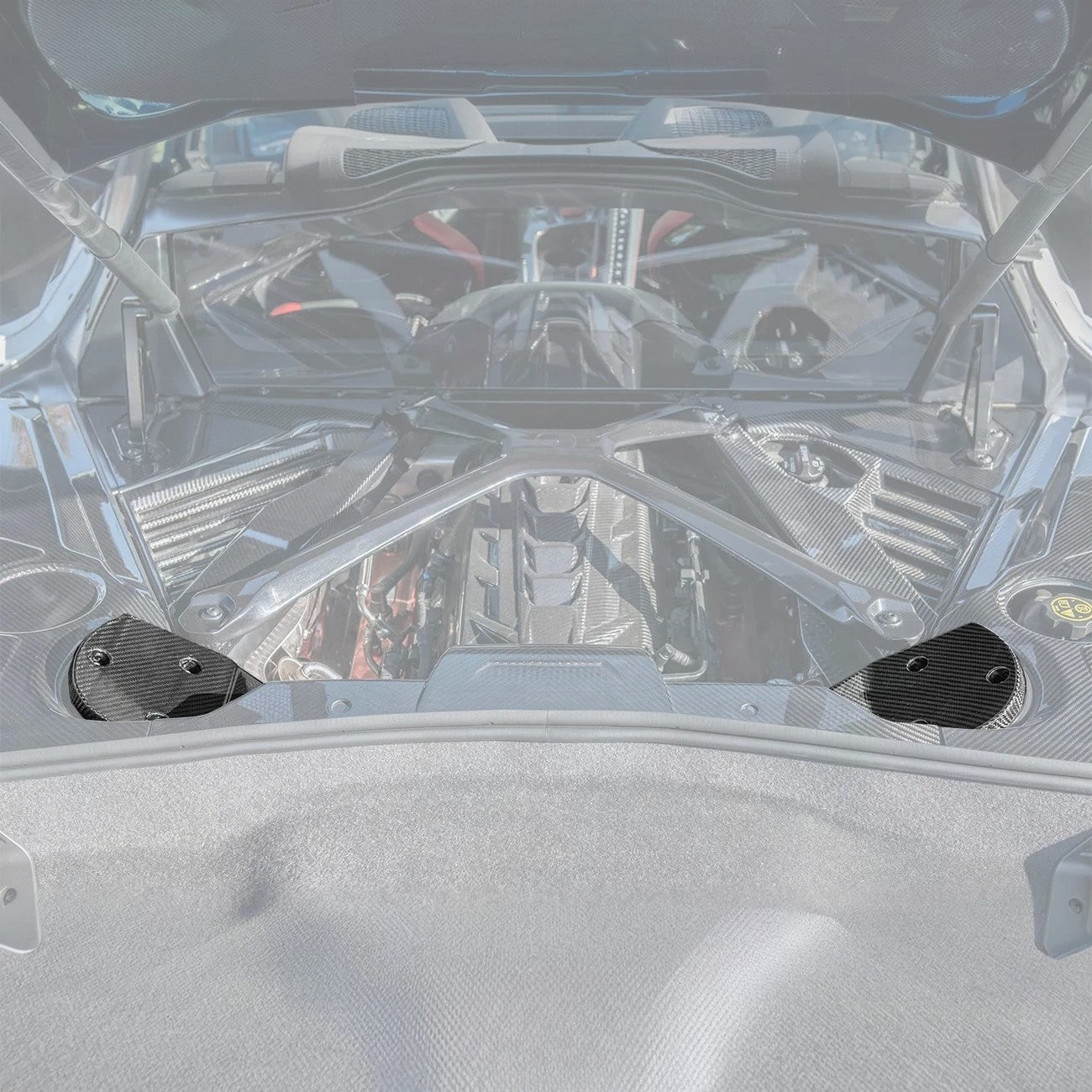 Chevrolet Corvette C8 DRY CARBON FIBER Engine Bay Struct Covers