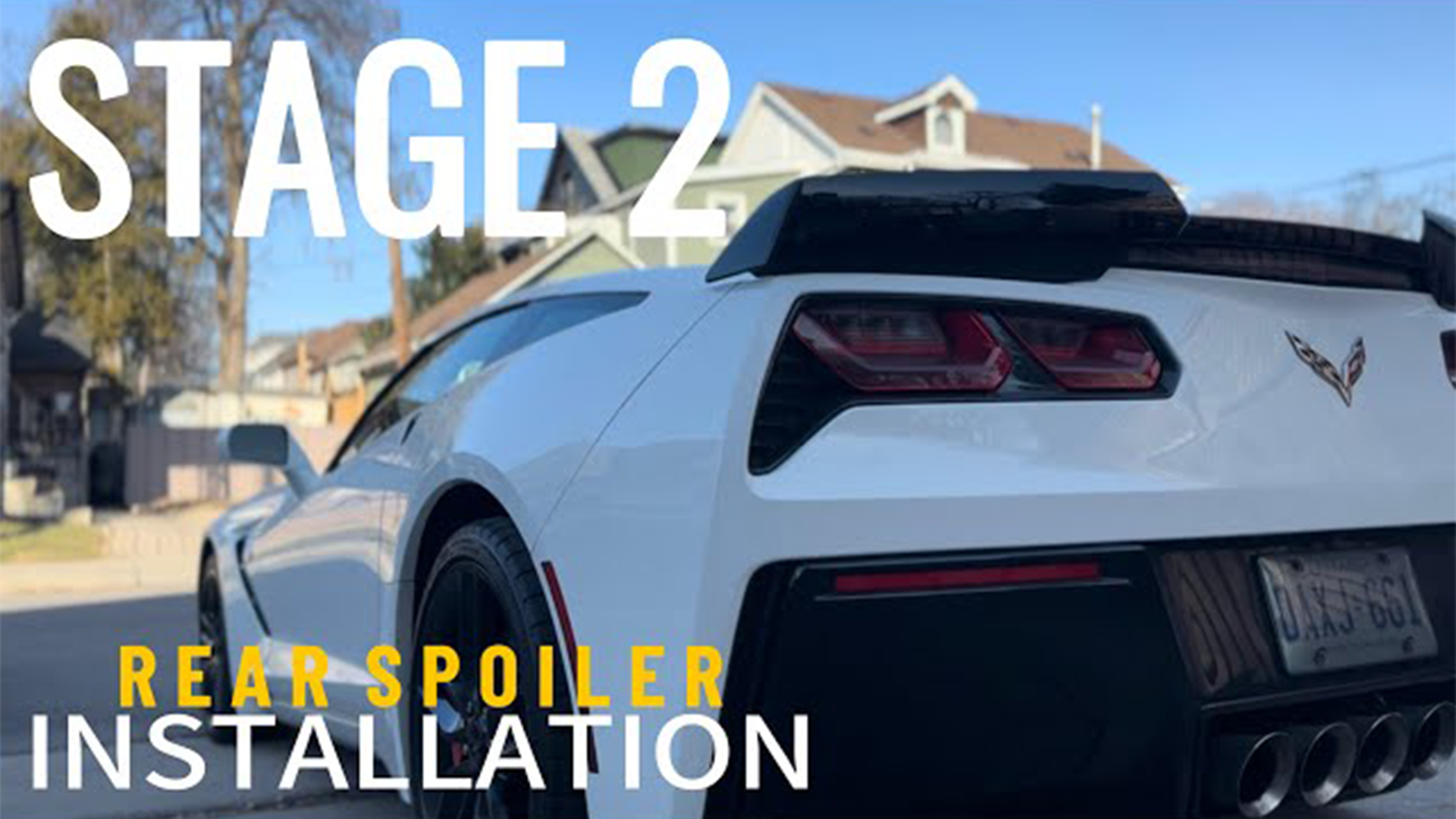 Corvette C7 Rear Spoiler With Wickerbill Winglets Installation EOS ft.