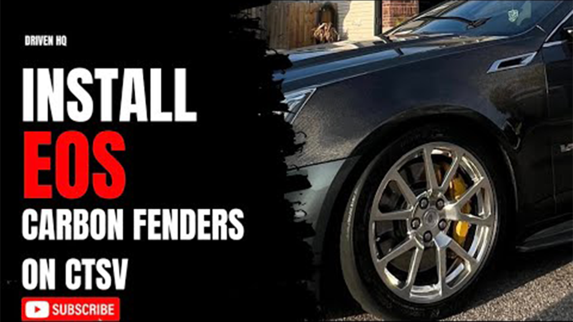 09-15 CTS-V Carbon Fiber Front Side Fender Trim Cover Installation Ext