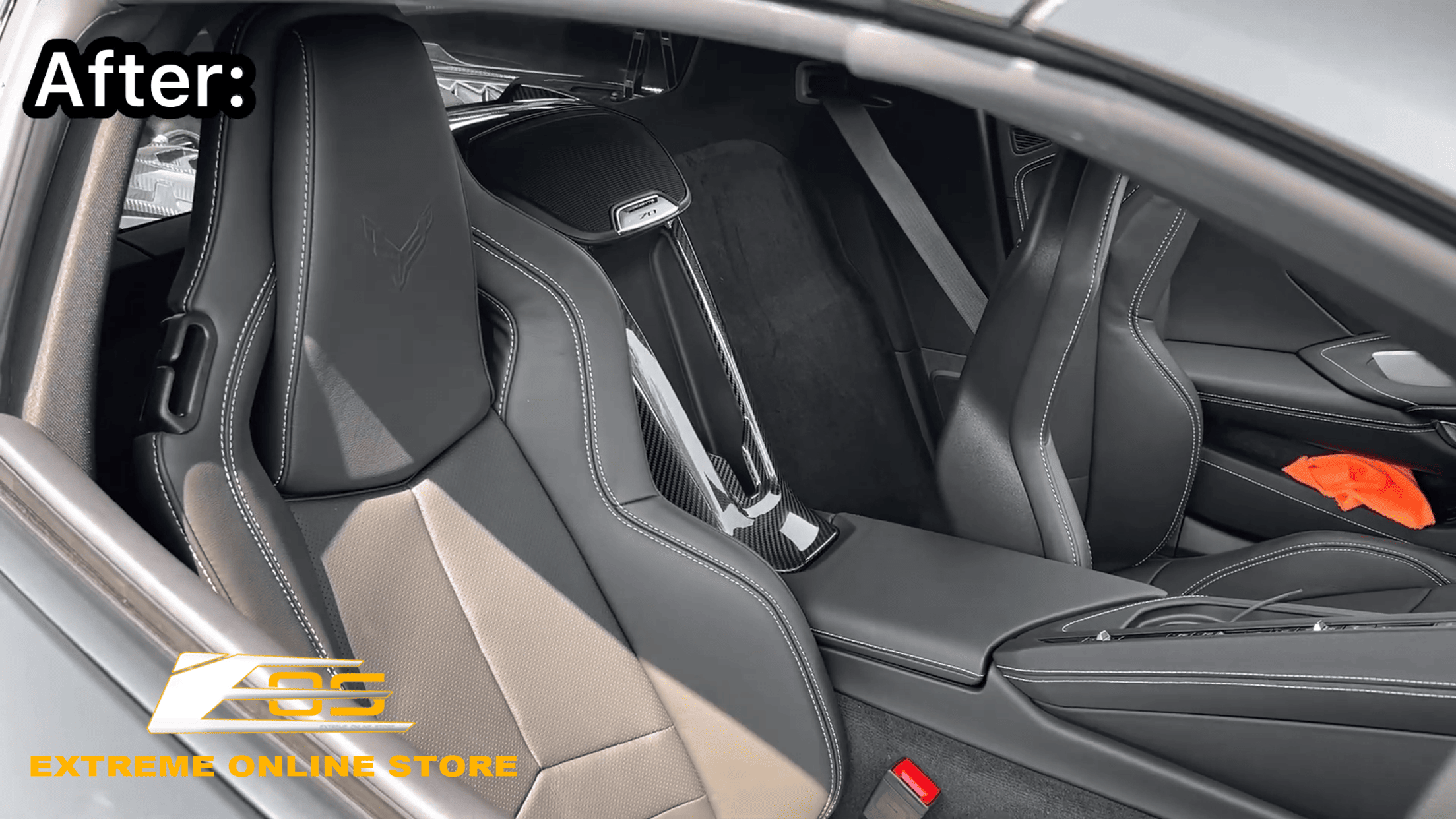 Extreme Online Store | C8 Corvette Carbon Fiber Console Waterfall & Sp