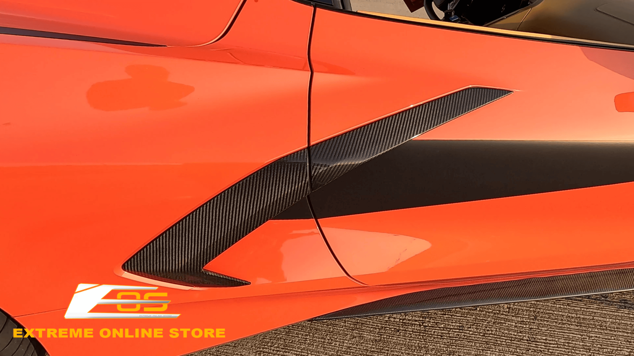 Extreme Online Store C8 Corvette Carbon Fiber Fender Vent Door Garnish