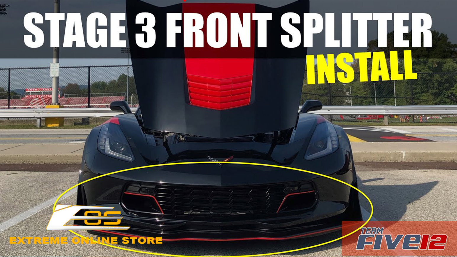 Extreme Online Store | Corvette C7 Stage 3 Carbon Fiber Front Splitter