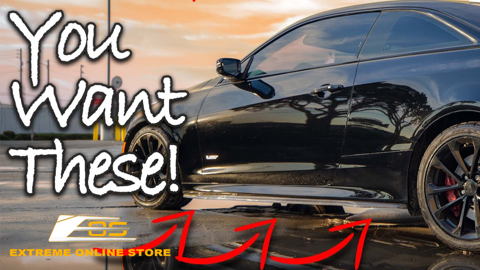 Extreme Online Store | 2016-19ATS-V Carbon Fiber Side Skirts Rocker Pa