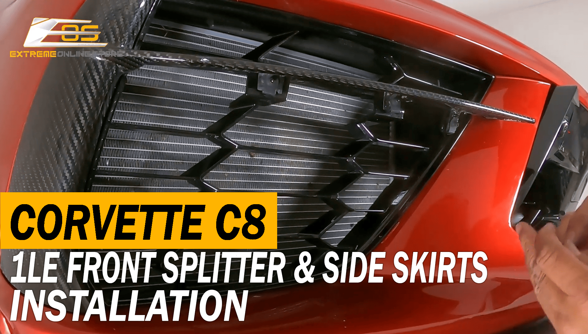 Extreme Online Store | Corvette C8 Carbon Fiber Front Grille Insert in