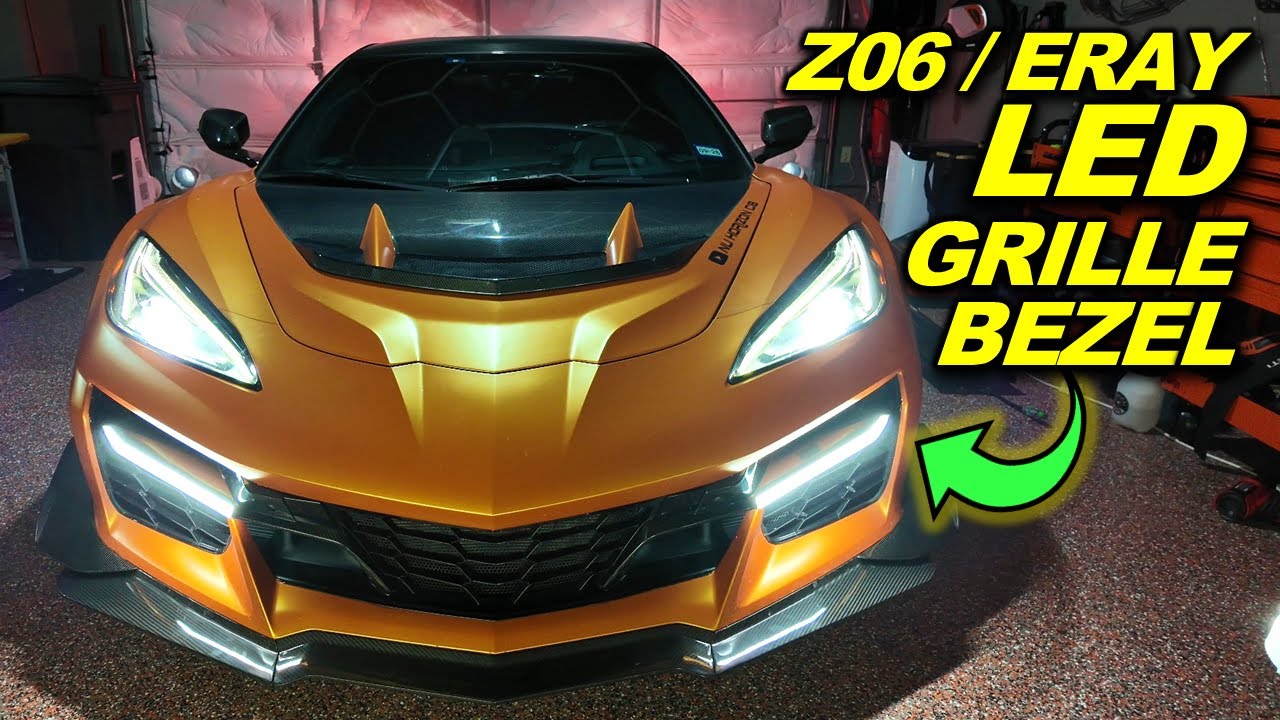 Corvette C8 Z06 Carbon Fiber DRL Bezels Installation by @NuHorizonC8