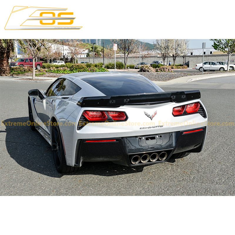 Corvette C7 Stage 3 Rear Spoiler W/ Wickerbill Extension Installation