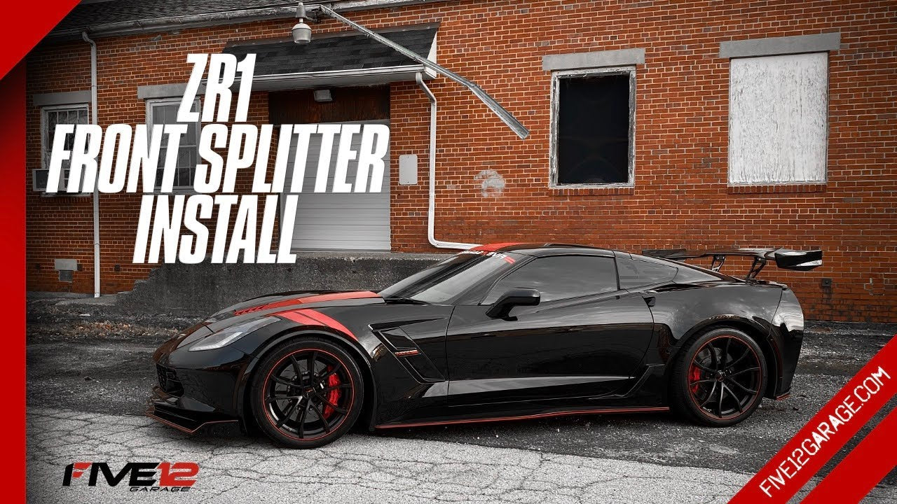 Chevrolet Corvette C7 Corvette ZR1 Front Splitter Installation Extreme
