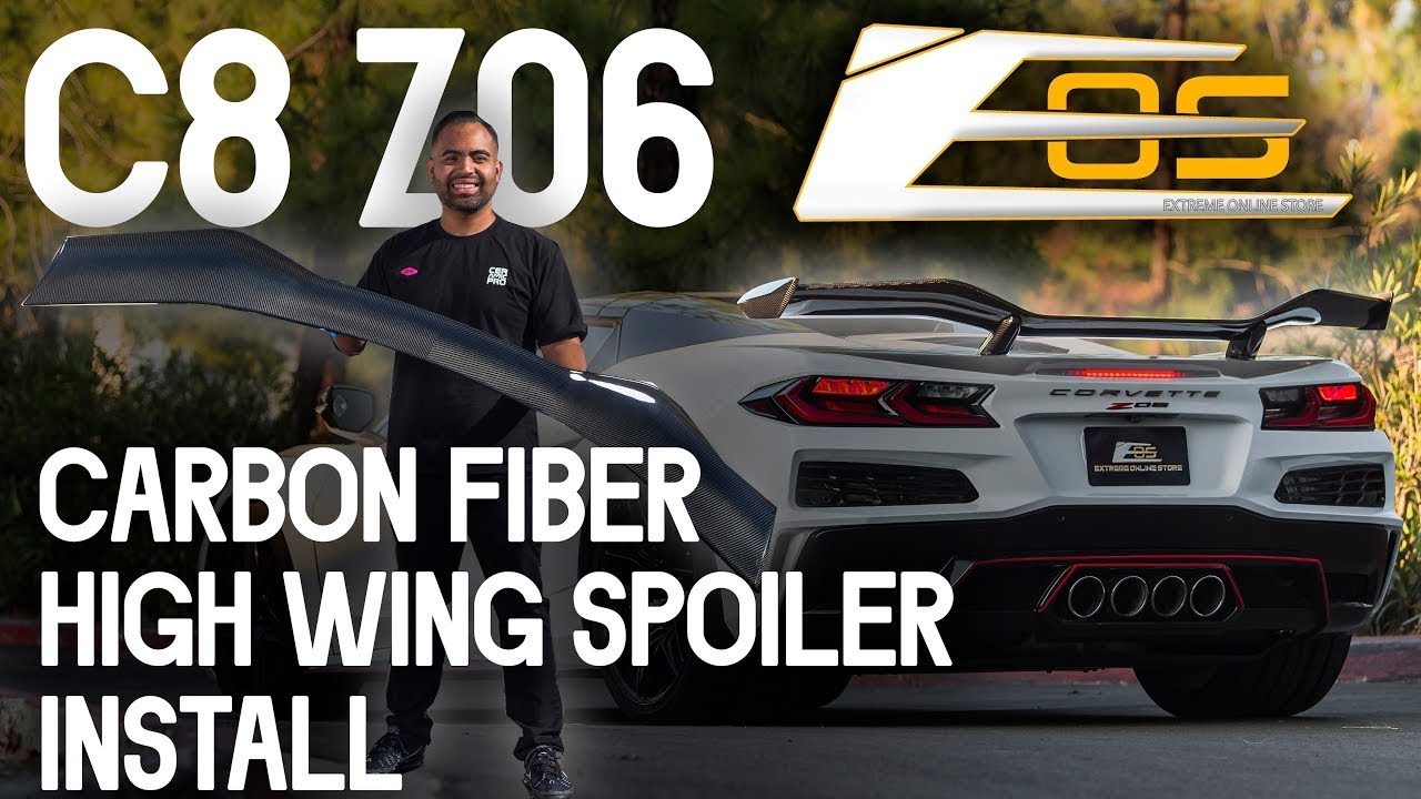 Z06 Style Wing Installed on C8 by @FunctionFactoryPerformance