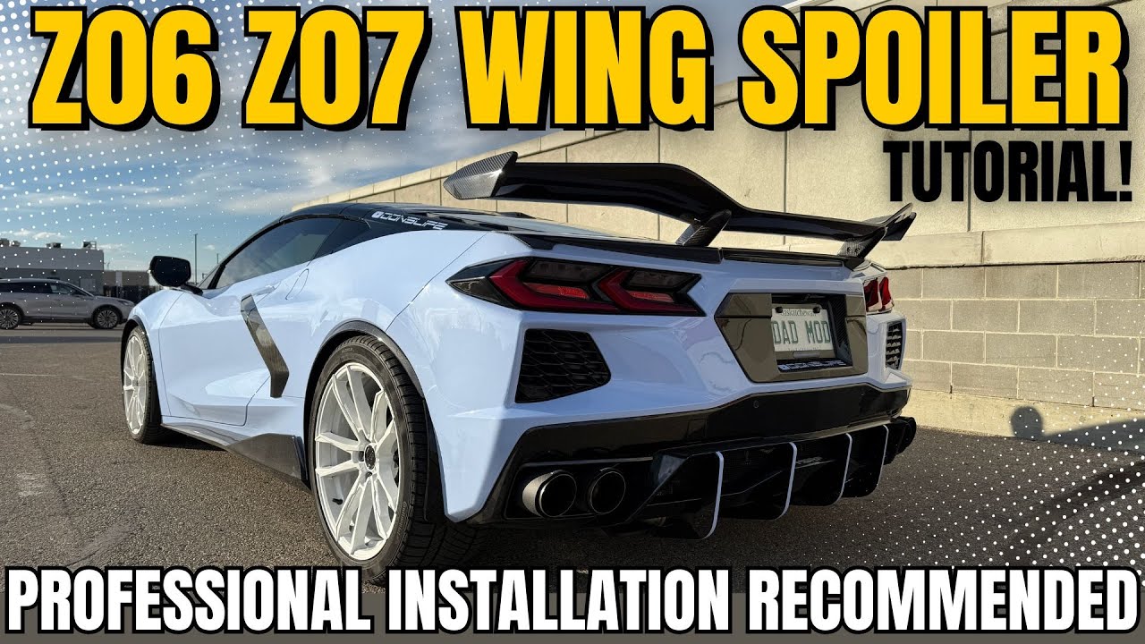 2020-Up Corvette C8 Z06 Rear High Wing Installation @Donslife