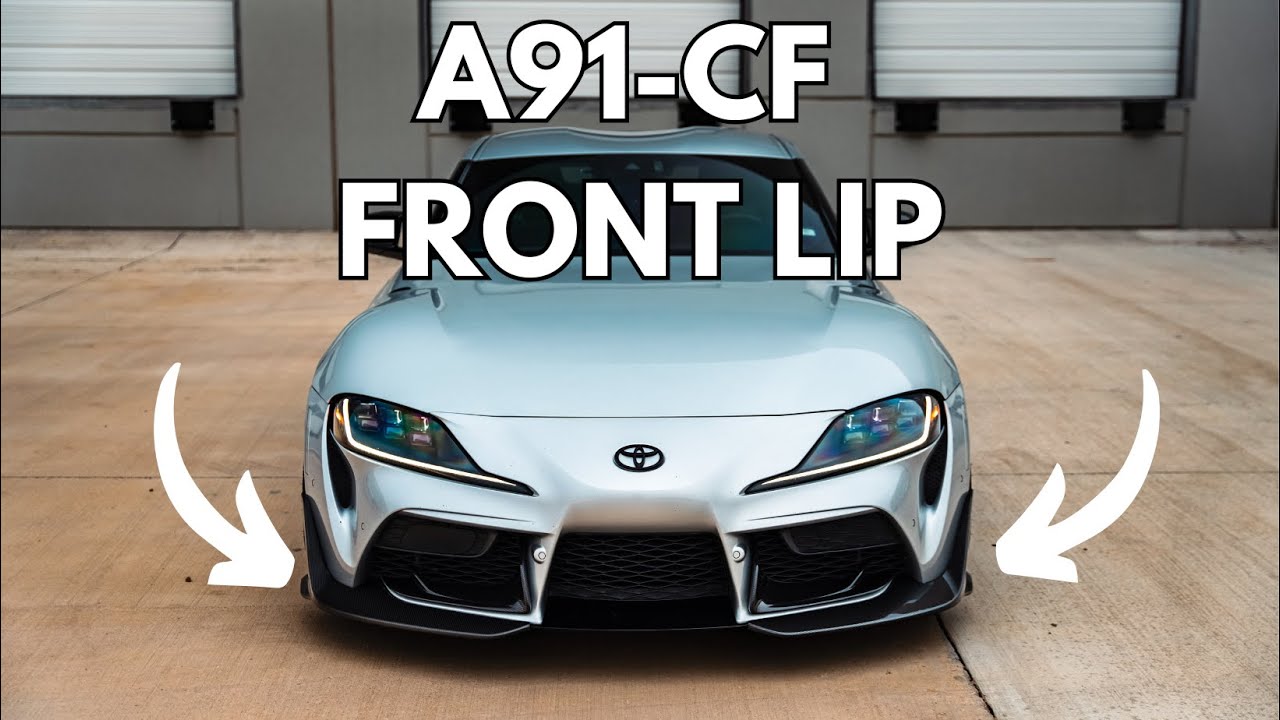 Toyota Supra A91 CF Front Splitter Lip Installation Extreme Online Sto
