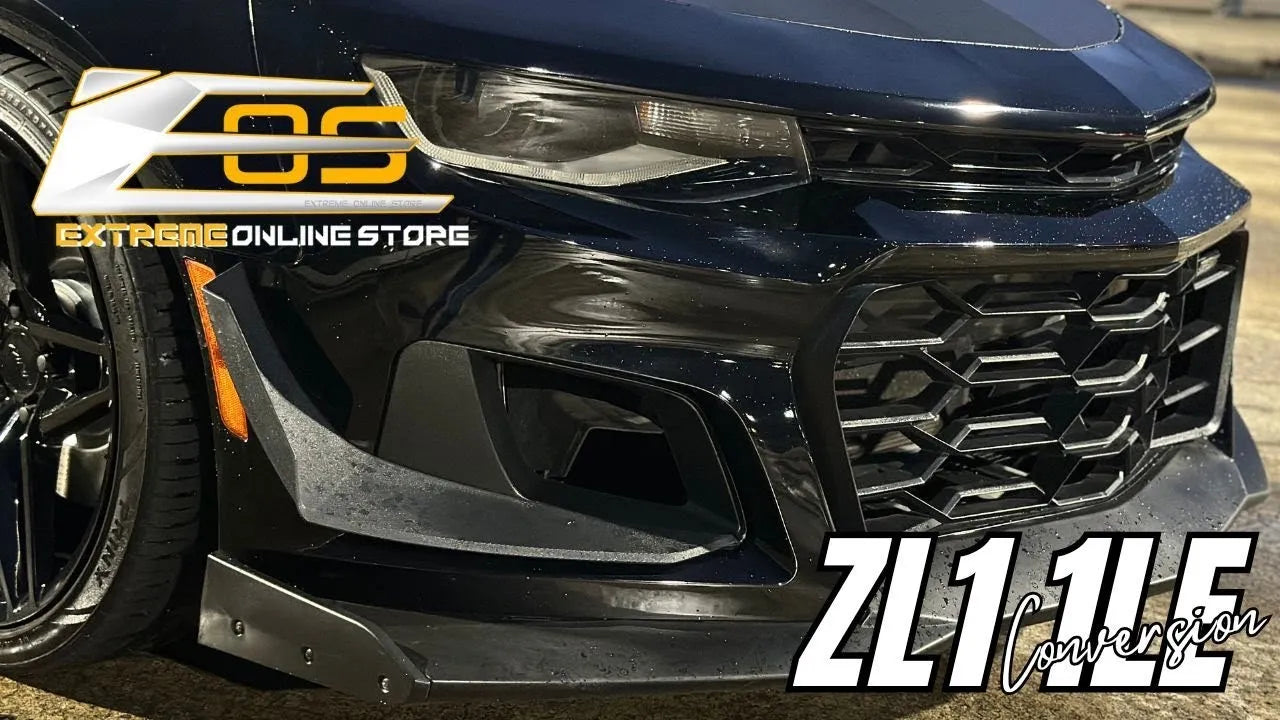 6TH GEN Camaro with ZL1 1LE Front Bumper Conversion Kit Installation E ...