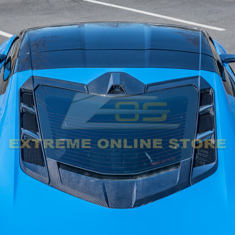 2020-Up Corvette C8 Coupe Carbon Fiber Rear Window Trim Vent